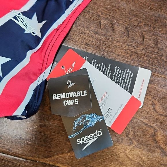 Speedo | Swim | Nwtspeedo Keyholeback American Flag Stars And Stripes ...